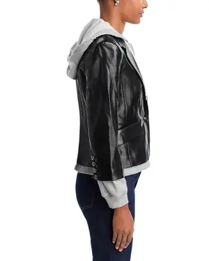 Cinq À Sept Le Petit Khloe Faux Leather Layered Blazer