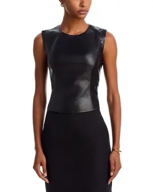 Generation Love Poppy Rib Combo Bodycon Top - Black