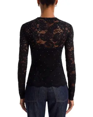 Generation Love Clayton Crystal & Lace Top