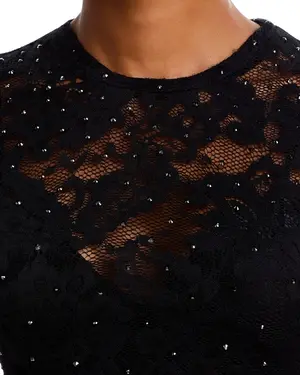 Generation Love Clayton Crystal & Lace Top