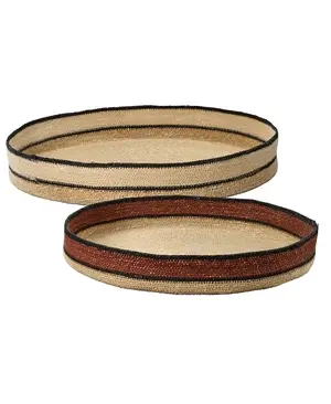 JAMIE YOUNG CO. Scarab Seagrass Trays, Set Of 2 - Natural
