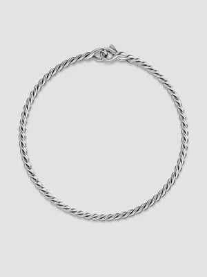 David Yurman Sculpted Cable Chain Bracelet In Sterling 2.7mm