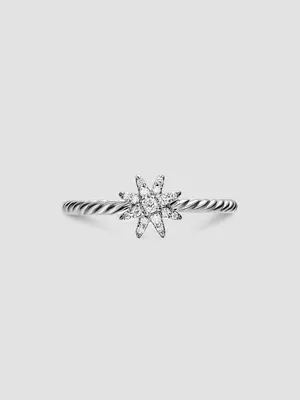 David Yurman Petite Starburst Ring In Sterling