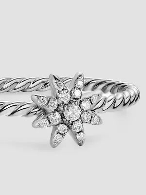 David Yurman Petite Starburst Ring In Sterling