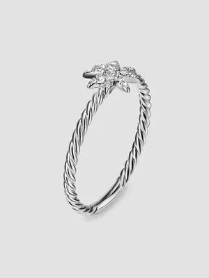 David Yurman Petite Starburst Ring In Sterling
