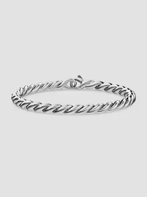 David Yurman Sculpted Cable Chain Bracelet In Sterling 5.7mm - Silver