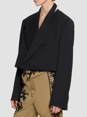 Dries Van Noten Bosea Wool Gabardine Jacket