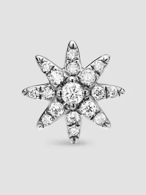 David Yurman Petite Starburst Full Pavé Stud Earrings In Sterling With Diamonds, 7.5mm