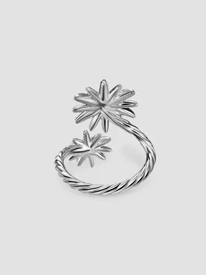David Yurman Starburst Bypass Ring In Sterling Silver