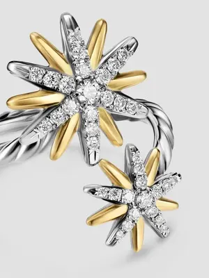 David Yurman Starburst Bypass Ring In Sterling Silver