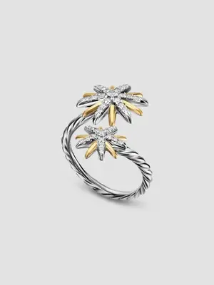 David Yurman Starburst Bypass Ring In Sterling Silver