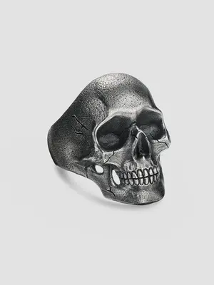 David Yurman Meto Mori Skull Ring In Sterling 30.5mm - Silver