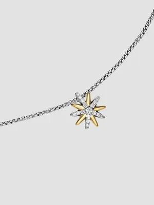 David Yurman Starburst Station Necklace In Sterling Silver