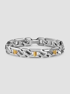 David Yurman Faceted Angular Curb Chain Bracelet In Sterling - Silver