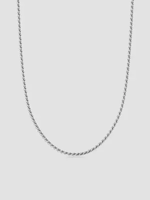 David Yurman Sculpted Cable Chain Necklace In Sterling 2.7mm - Silver