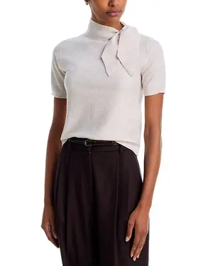 EMME Shimmer Bow Neck Top