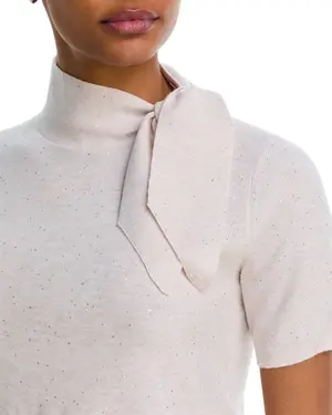 EMME Shimmer Bow Neck Top