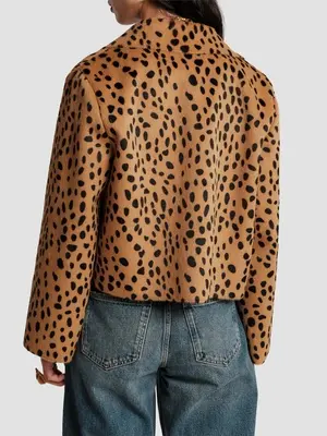 FRANCES VALENTINE Cosette Cheetah Faux Fur Jacket