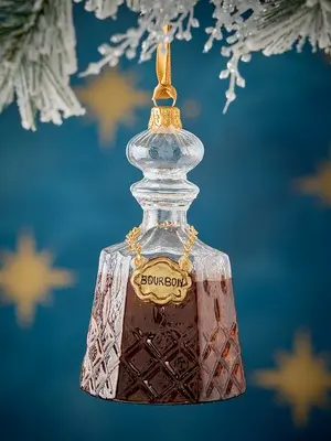 EXCLUSIVELY OURS Bourbon Decanter Glass Ornat - One-color