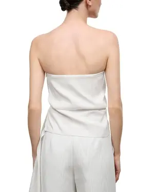 Staud Lux Strapless Side Drape Top