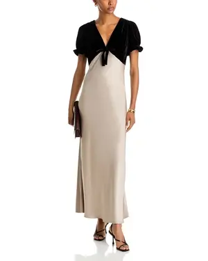 Rails Dory Velvet & Satin Midi Dress