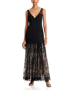 UNGARO Blair Lace Maxi Dress