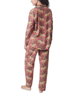 PRINTFRESH Winter Holly Bagheera Cotton Flannel Pajama Set