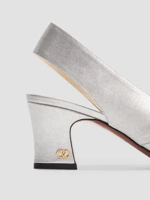 Valentino Garavani Adamantine 60mm Slingback Pumps In Glitter Fabric
