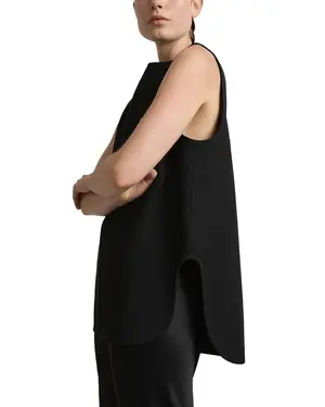 A.emery The Macki Crepe Sleeveless Side Slit Top