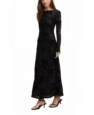 EVER NEW Angelina Mesh Burnout Midi Dress