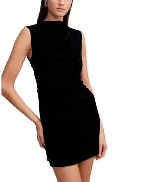 EVER NEW Iris High Neck Velvet Mini Dress