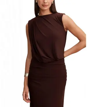 EVER NEW Leni Draped Backless Dress