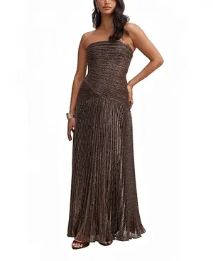 EVER NEW Sofia Strapless Plisse Maxi Dress
