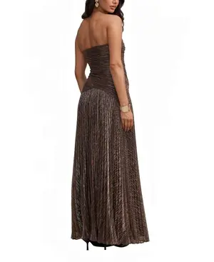 EVER NEW Sofia Strapless Plisse Maxi Dress