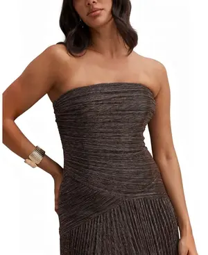 EVER NEW Sofia Strapless Plisse Maxi Dress