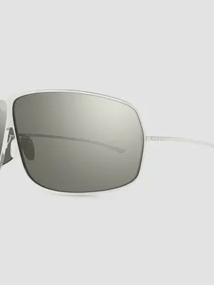 Gucci Lettering Gg2276s Shield Metal Sunglasses