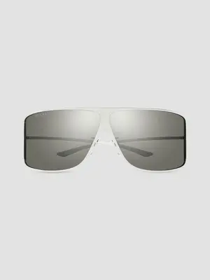 Gucci Lettering Gg2276s Shield Metal Sunglasses