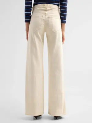 Veronica Beard Taylor Mid-rise Wide-leg Jeans