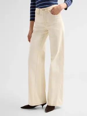 Veronica Beard Taylor Mid-rise Wide-leg Jeans