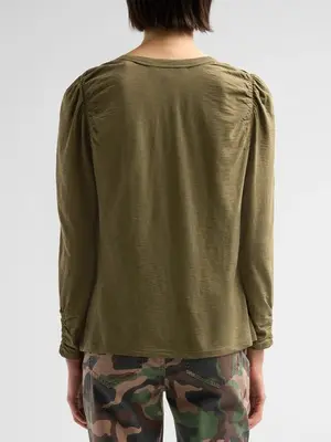 Veronica Beard Bouvet Puff-sleeve Cotton Tee