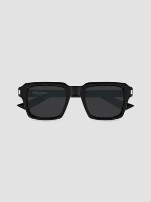 Saint Laurent Squared Acetate Sunglasses - Black