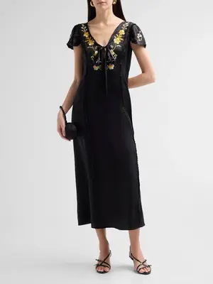 Ciao Lucia Elize Floral Silk Slip Dress
