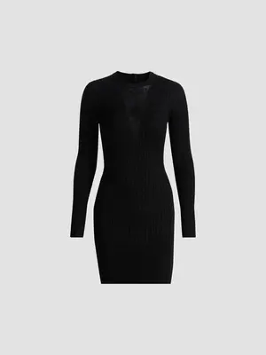 FLEUR DU MAL Quinn Lace-inset Minidress - Black