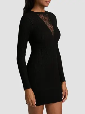 FLEUR DU MAL Quinn Lace-inset Minidress