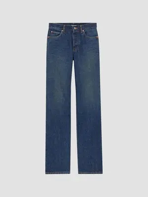 Saint Laurent Nico Low-rise Jeans In Heritage Indigo Denim - Blue