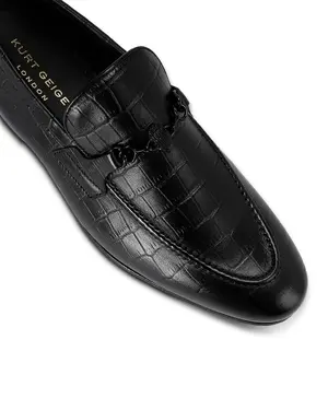 Kurt Geiger Alton Croc Embossed Leather Loafers