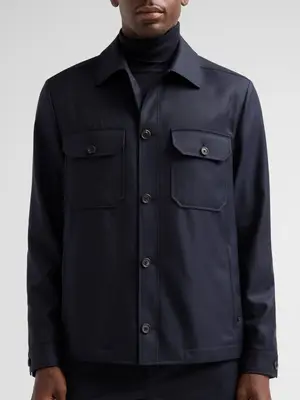 Corneliani Virgin Wool Overshirt