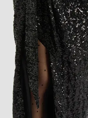 Balmain Embellished Draped Bow Gown