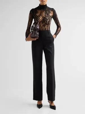 Balmain Sphynx Mini Calfskin Lizard-embossed Top Handle Bag