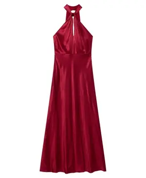 Mint Velvet Satin Halter Midi Dress